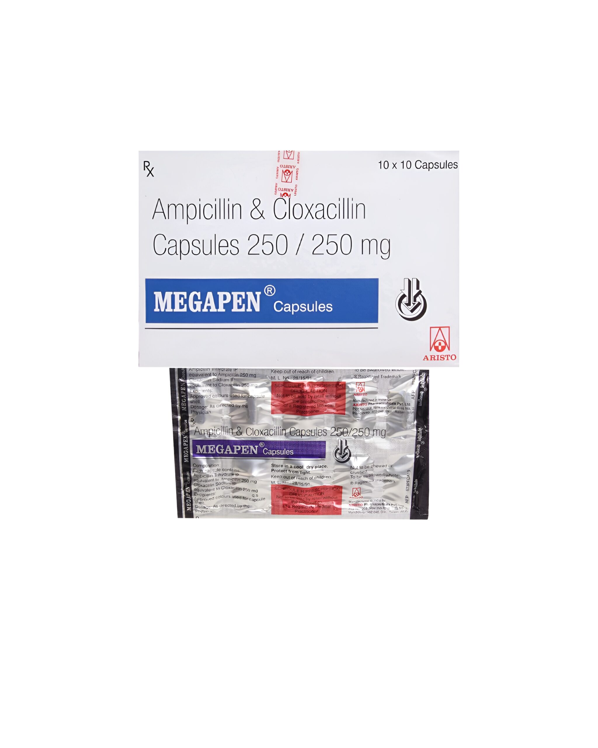Megapen Capsule(Ampicillin 250mg+ Cloxacillin 250mg) – reliefpharm.com